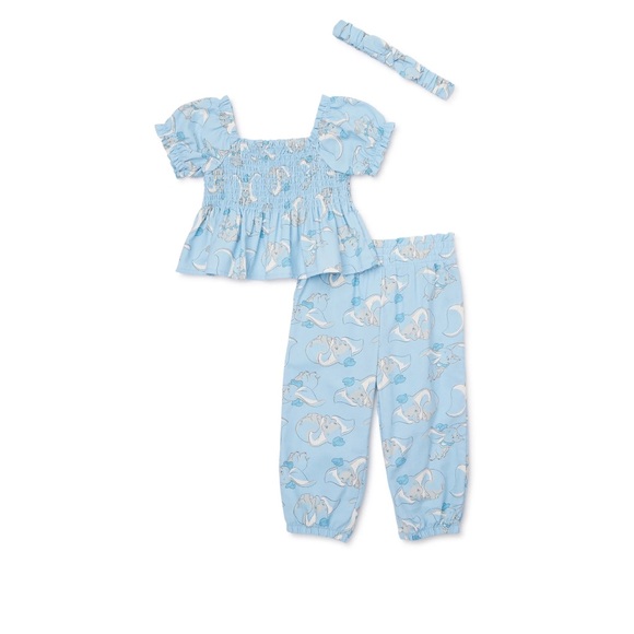 Disney | Matching Sets | Dumbo Baby Girl Smocked Top And Pants Outfit ...